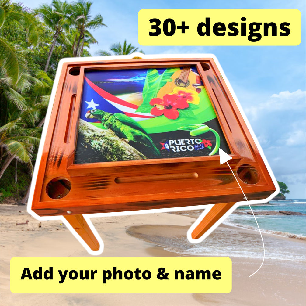 Handcrafted Customizable Puerto Rico Domino Table with Detachable Legs ...